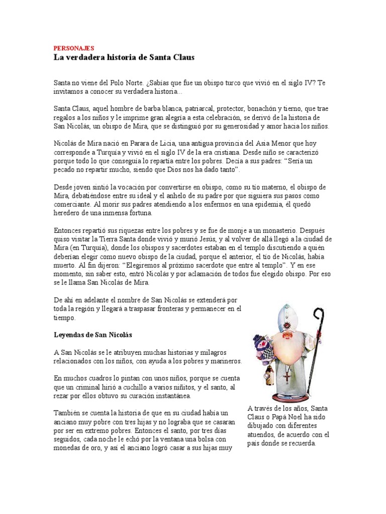 La Verdadera Historia de Santa Claus | PDF | Papá Noel | Navidad