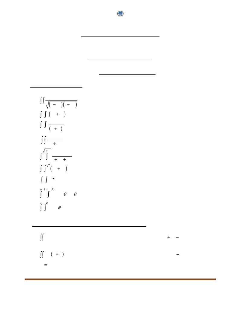 Typical Examples of UNIT-3 (Sem 1) | PDF | Integral | Cartesian ...