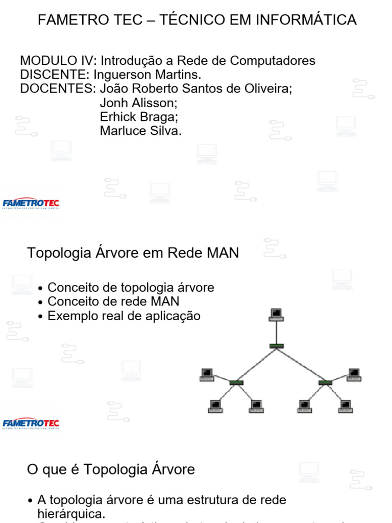 Apresentação Topologia Árvore em Rede Man PDF | PDF | Topologia de rede ...