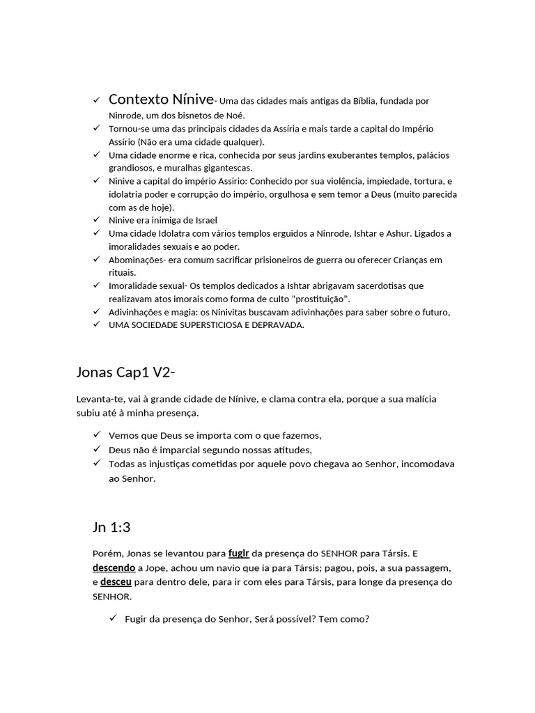Jonas e Nínive A Ultima Chance | PDF | Jonas | Assíria