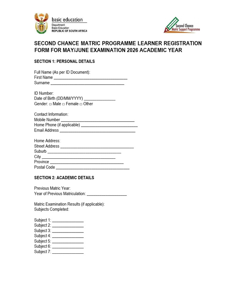 Learner Registration Form 2026 | PDF