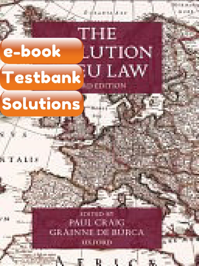 eBook & Testbank the Evolution of EU Law 3rd Edition Paul Craig | PDF ...