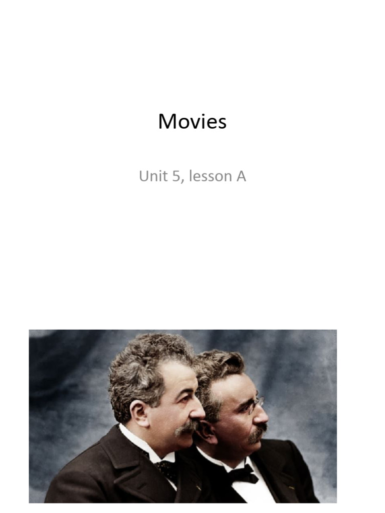 Unit 5, LessonA Vocabulary (Movies) | PDF