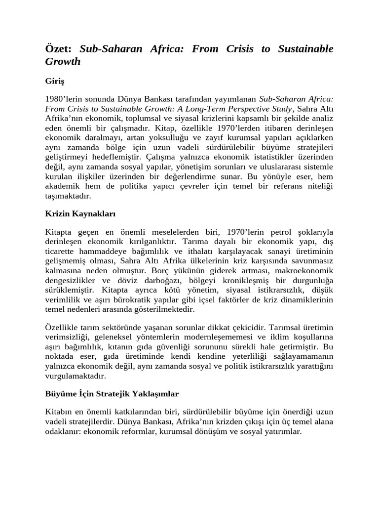 Sub Saharan Africa | PDF