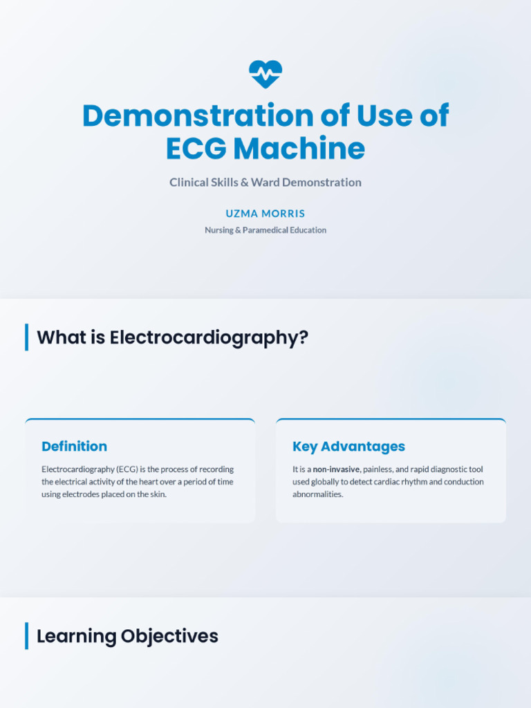 Demonstration of ECG Machine Use | PDF