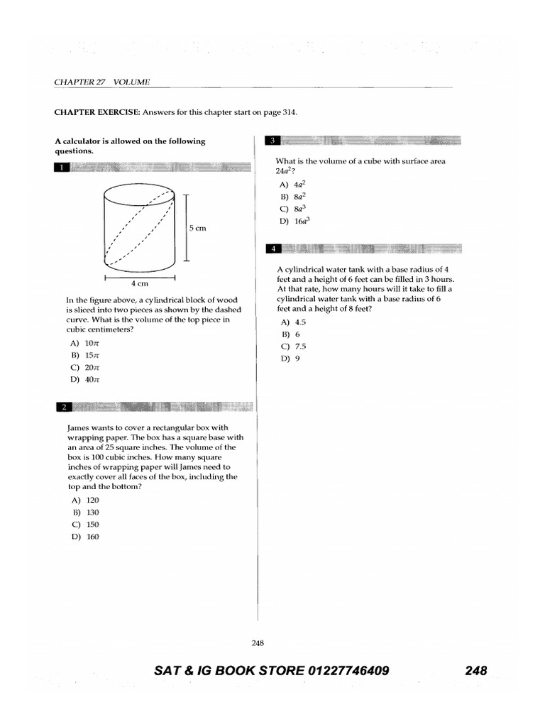 Volume Exercise | PDF