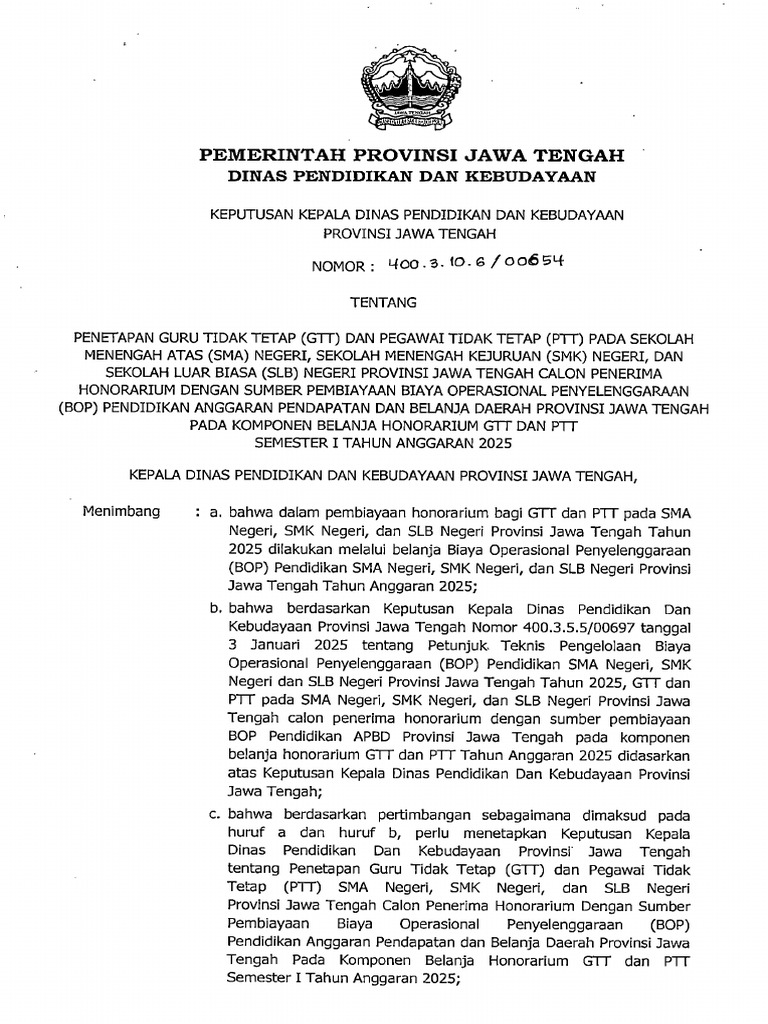 Dodi SK Lengkap Hanuari 2025 | PDF
