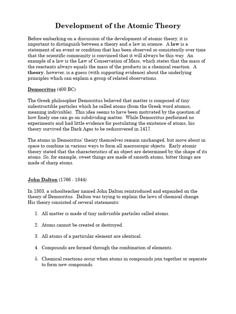 7 Atomic Theory Review - Answered | PDF | Atoms | Atomic Nucleus