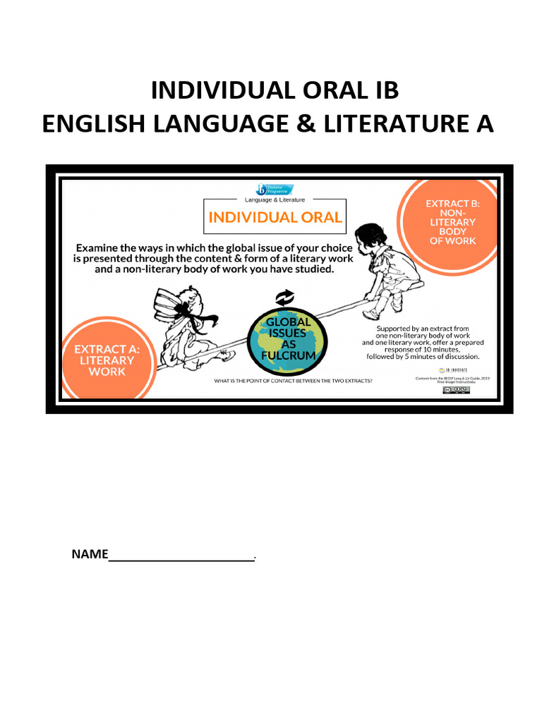 Individual Oral Booklet | PDF