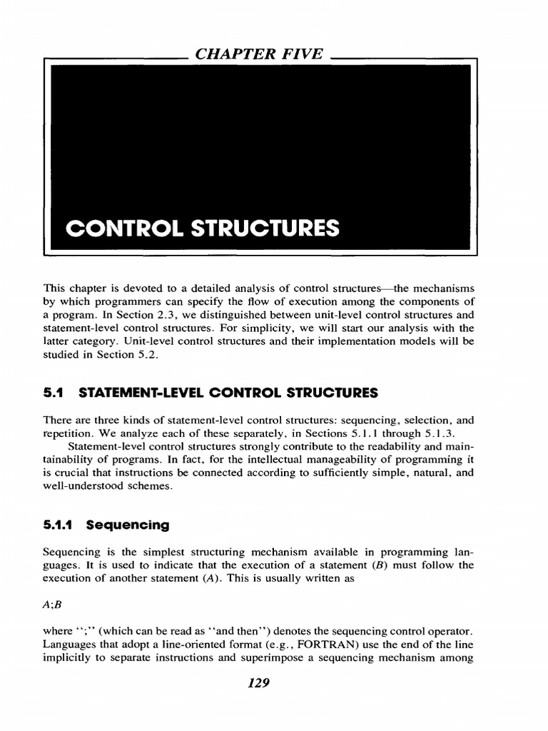 129-178 - Cap. 5 - Control Structures | PDF