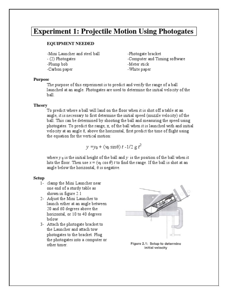 Phy11 Projectile Motion | PDF | Motion (Physics) | Applied And ...