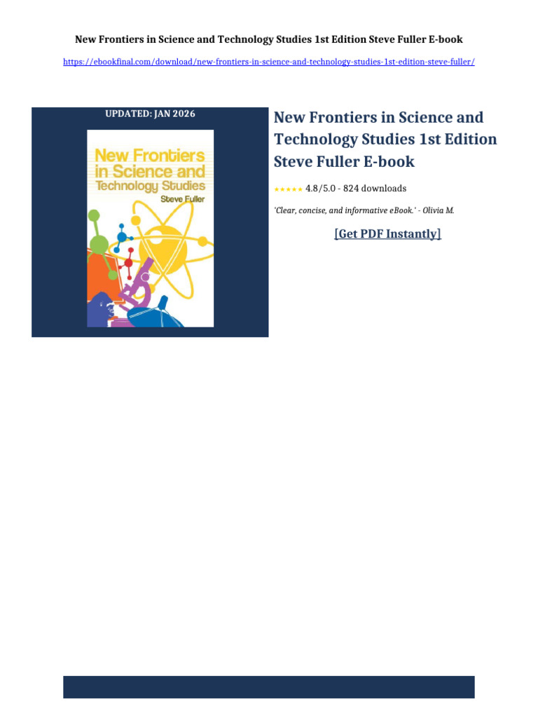 New Frontiers in Science and Technology Studies 1st Edition Steve ...