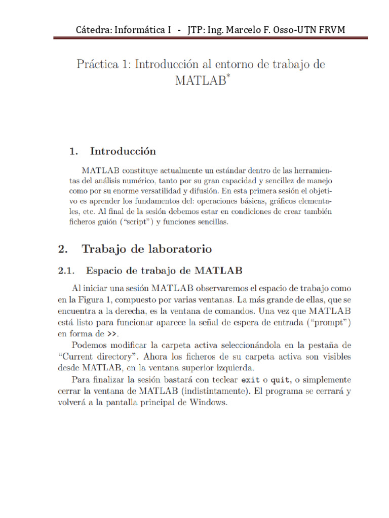 Guía TP Matlab | PDF