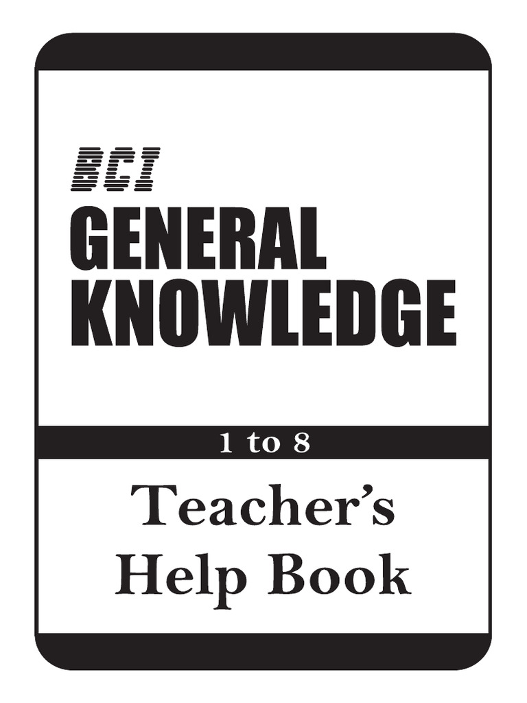GK THB (Class 1 To 8) With Cover | PDF