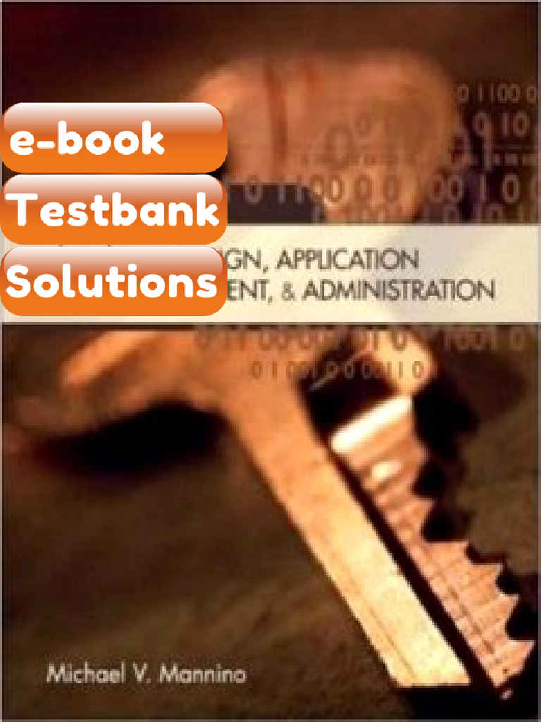 Testbank Database Design Application Development and Administration 3 ...