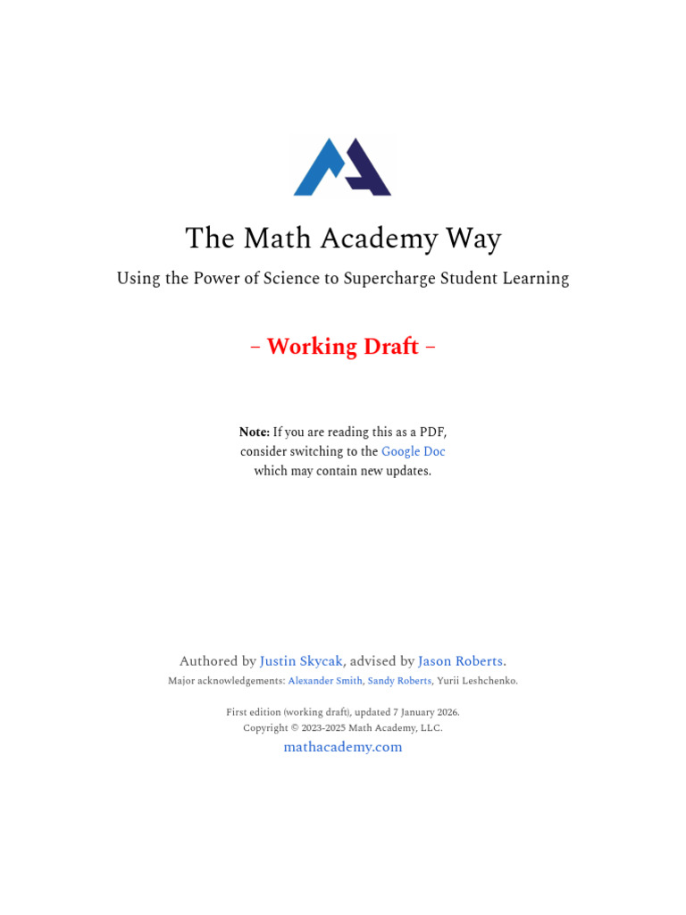 The Math Academy Way | PDF