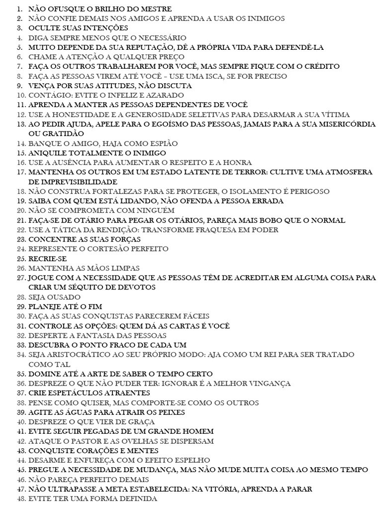 48 Leis Do Poder - Robert Greene | PDF