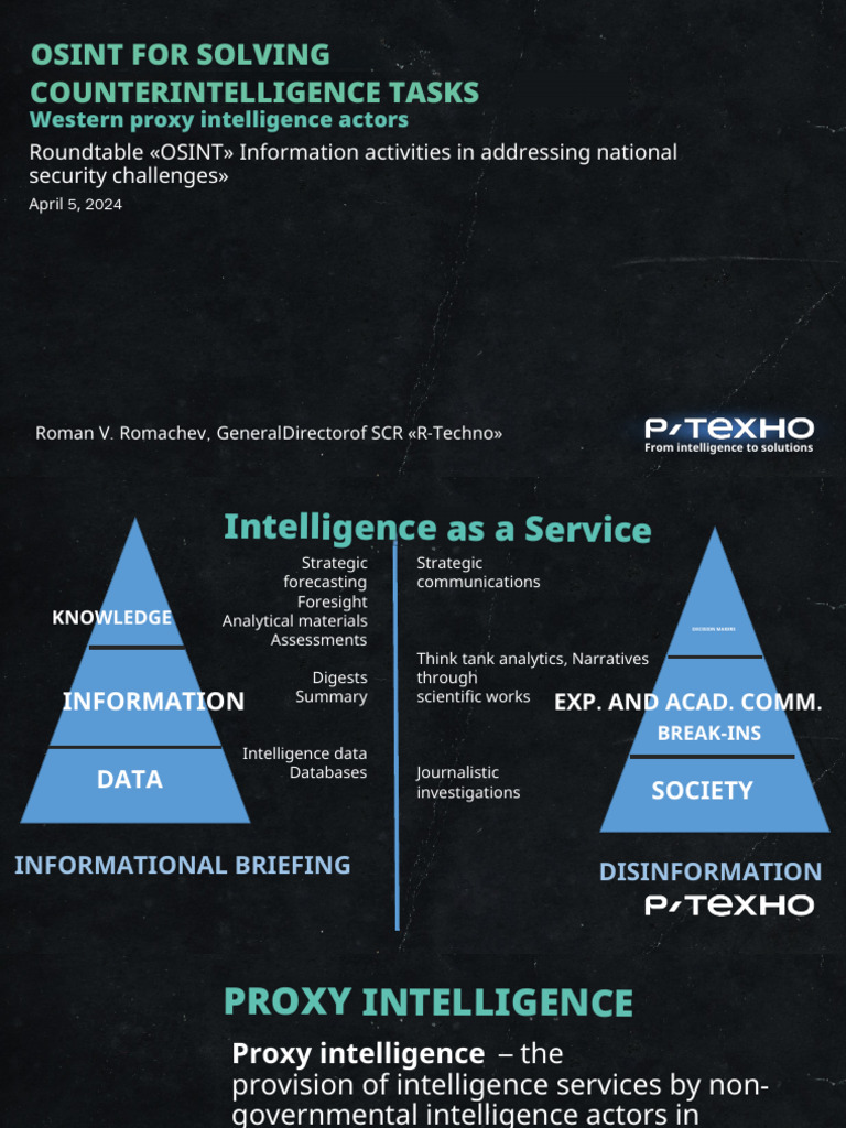 Romachev Roman Osint for Solving Counterintelligence Tasks.en | PDF ...