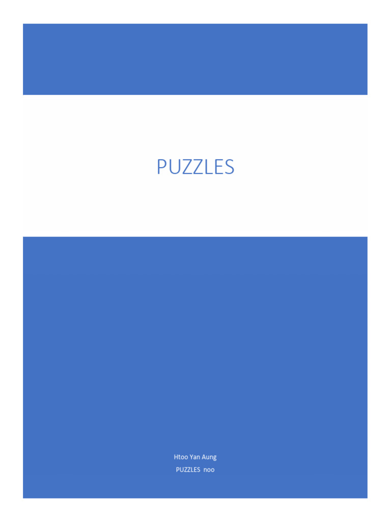 Puzzles | PDF