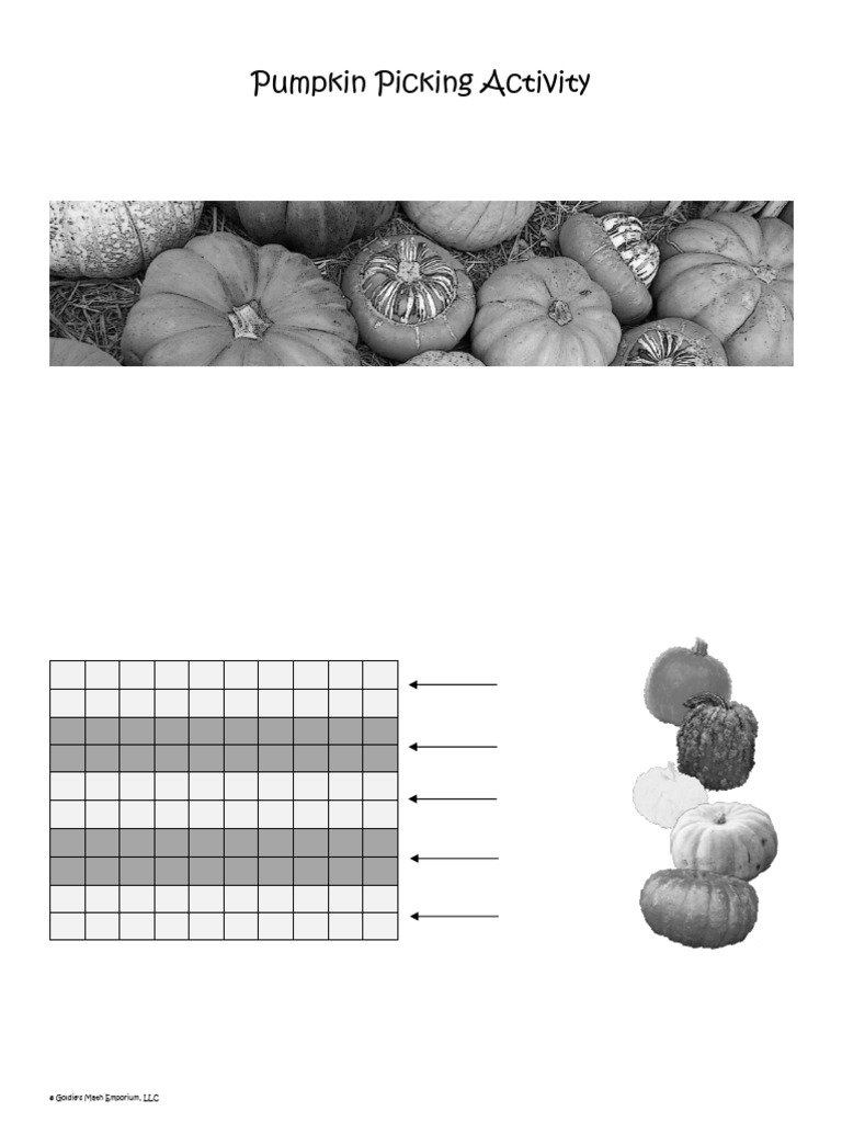 Pumpkin Picking Activity (Grey Scale)- Sampling Activity | PDF ...
