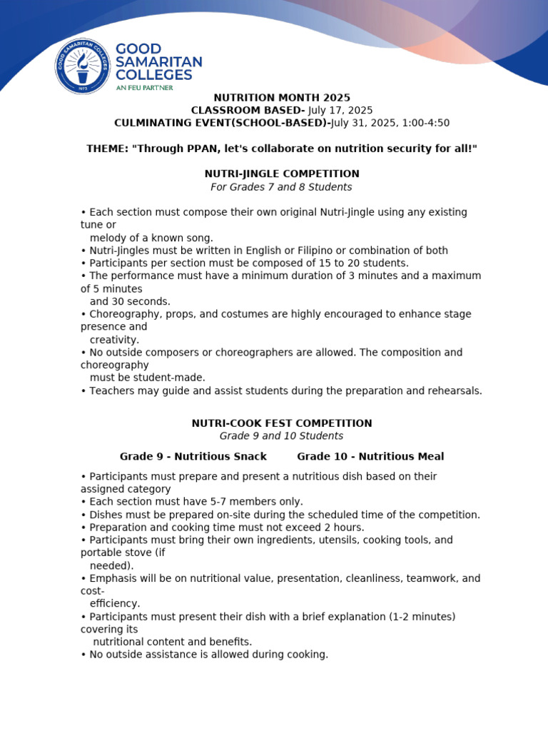 Nutrition Month 2025 Guidelines | PDF | Cooking
