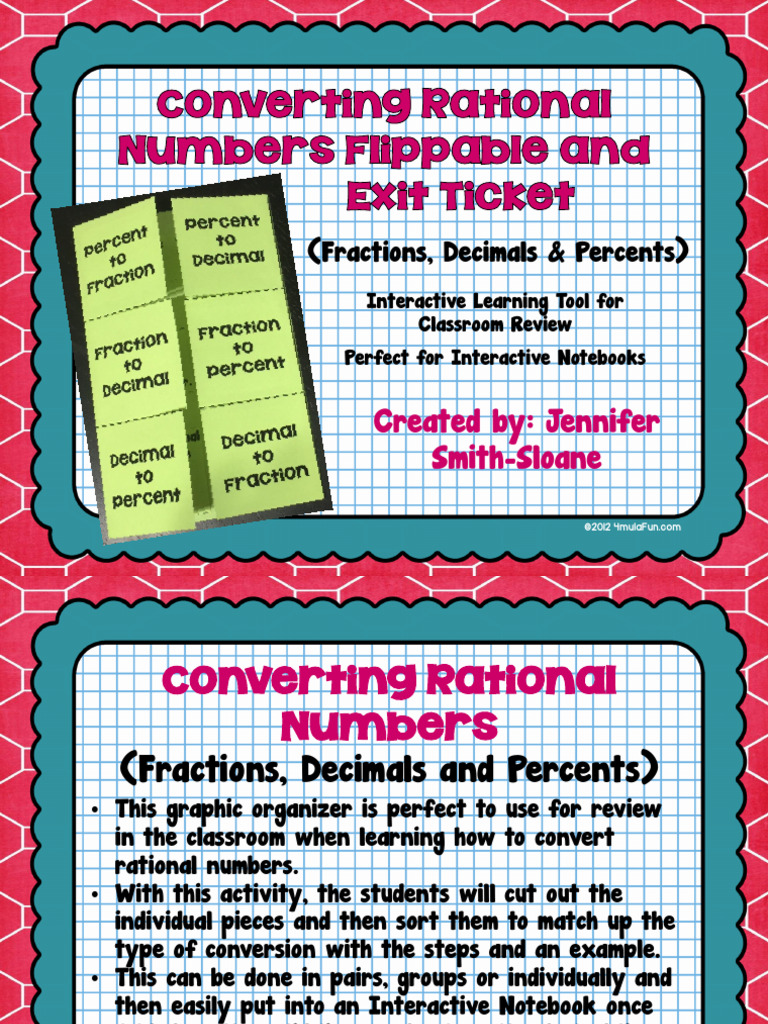 ConvertingFractionsDecimalsandPercentsFlippableFoldable (1) | PDF