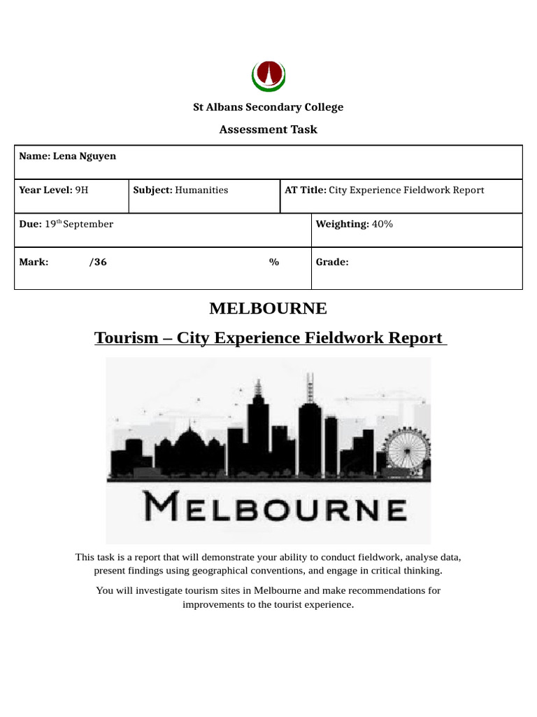 At 2 9H City Experience Fieldwork Report | PDF | Museum | Melbourne