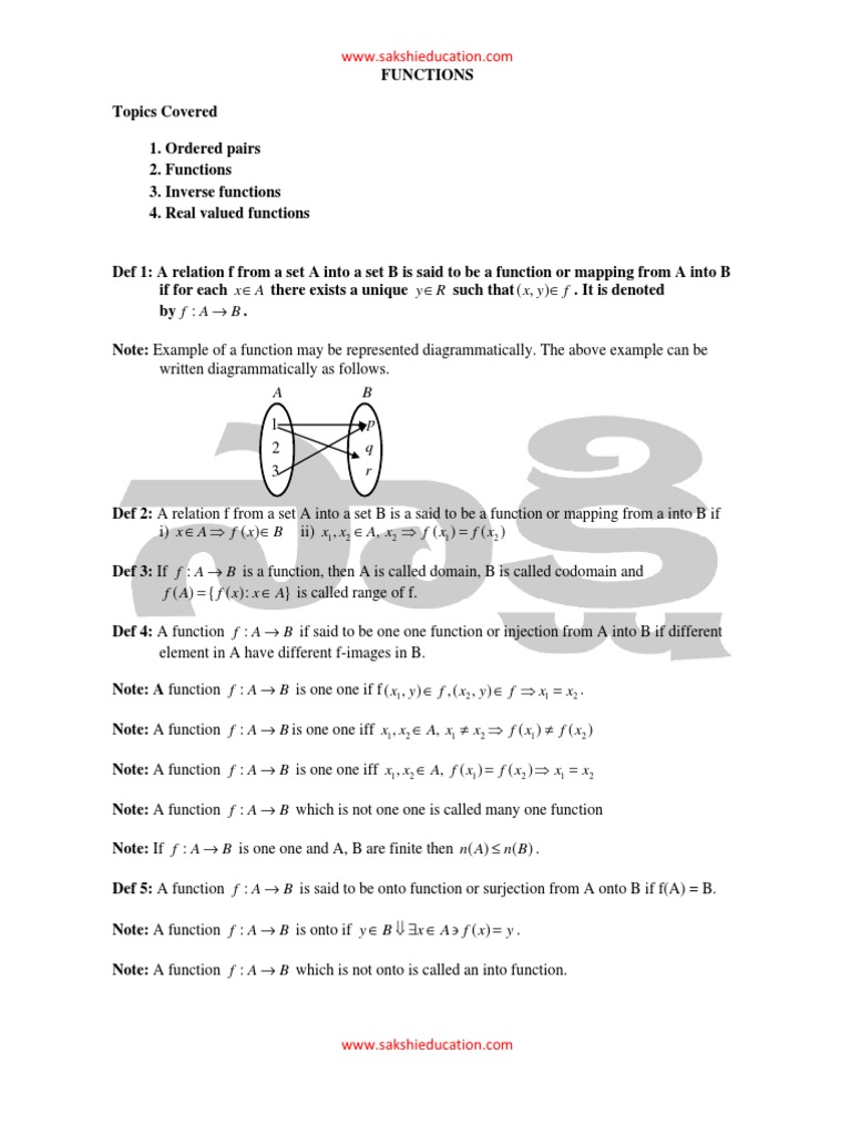 Function | PDF | Function (Mathematics) | Logic