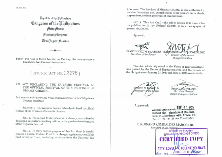 Ra 12275 FRM | PDF