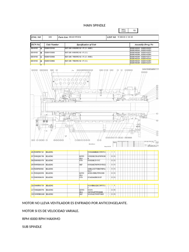 Baleros Main Spindley Sub Spindle | PDF