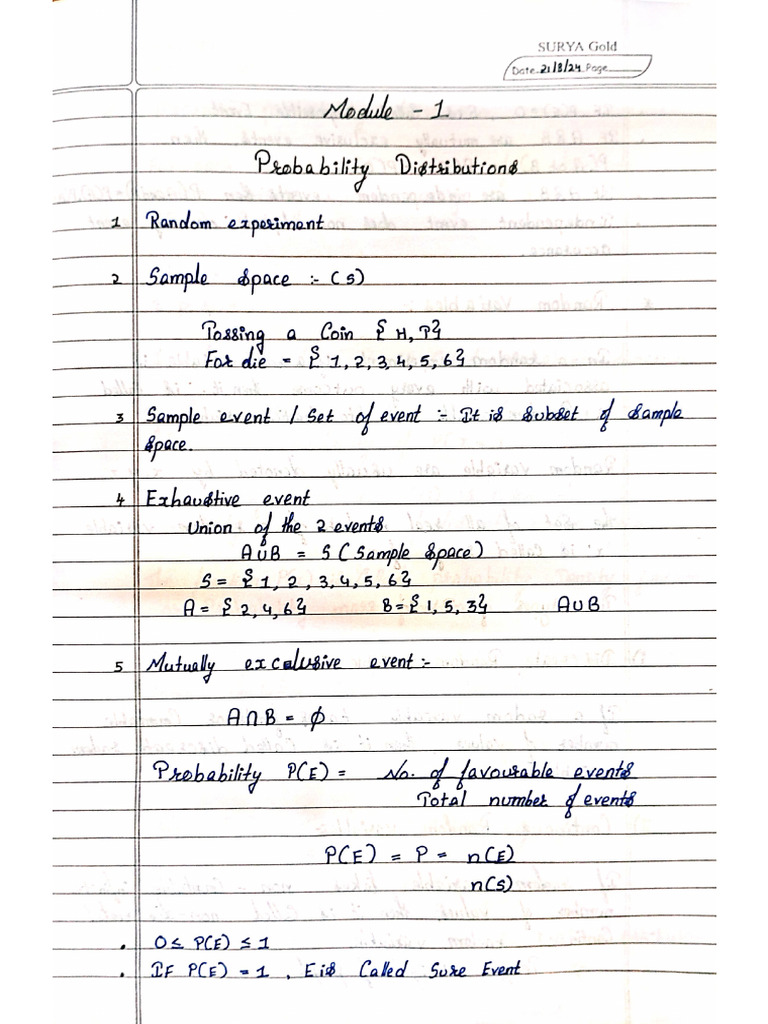 Maths Notes (Module 1) | PDF