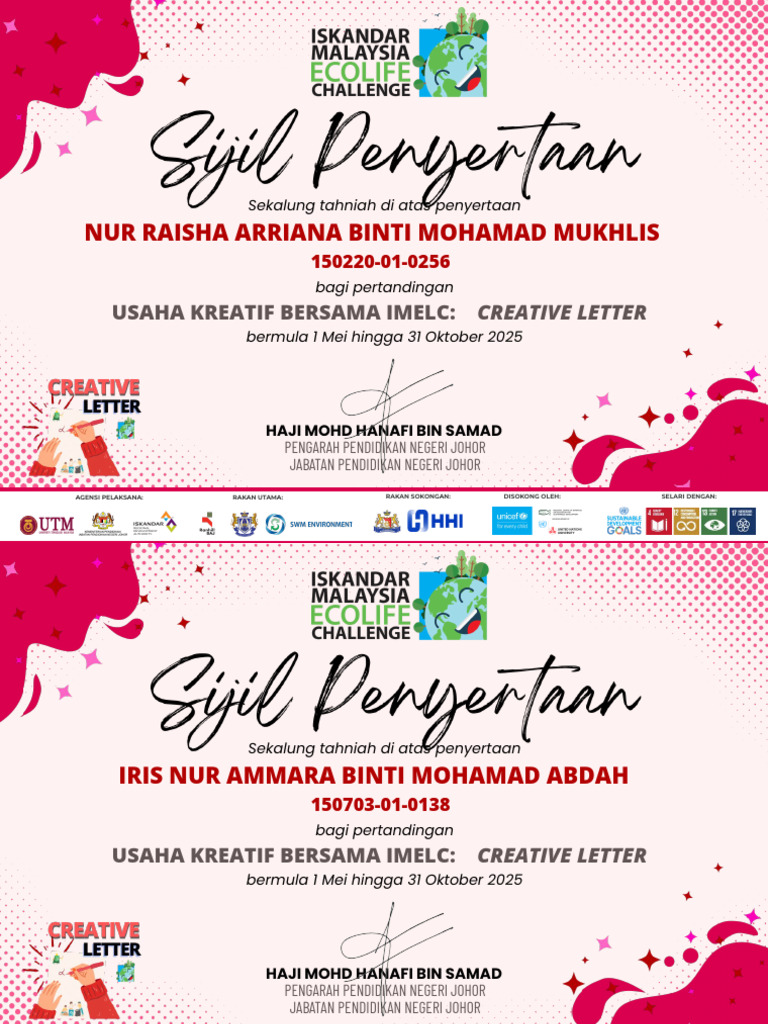 Sijil Imelc 2025 | PDF