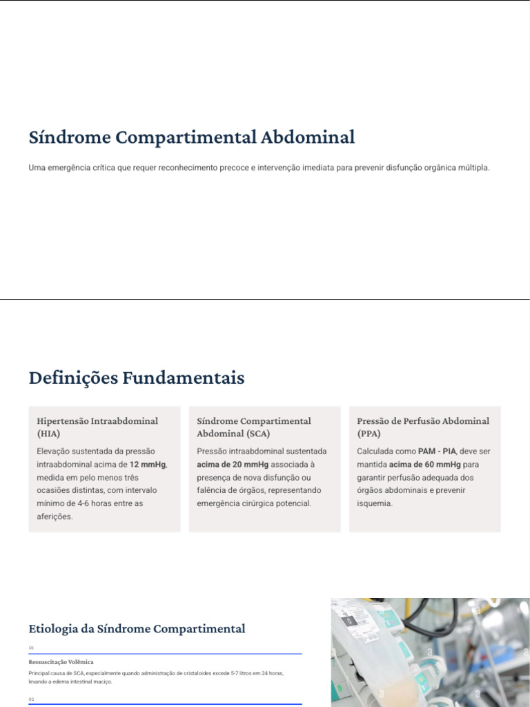 Sindrome Compartimental Abdominal | PDF | Sepse | Especialidades médicas