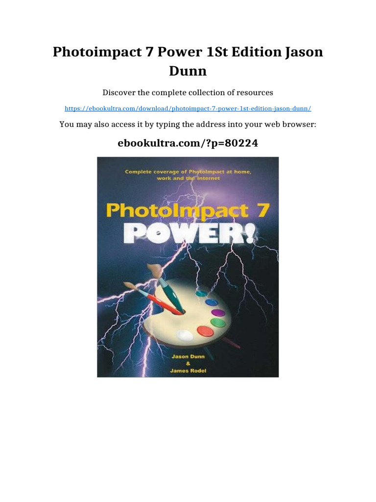 PhotoImpact 7 Power 1st Edition Jason Dunn available full chapters ...