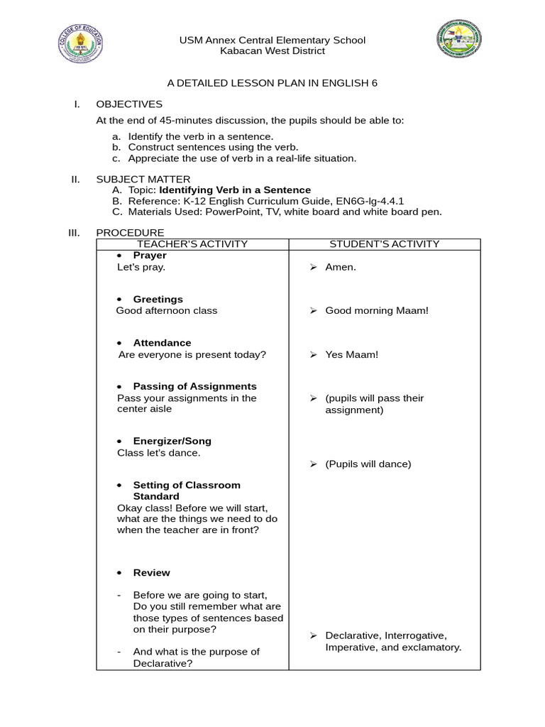 USM Annex Central Elementary School | PDF | Syntax | Linguistics