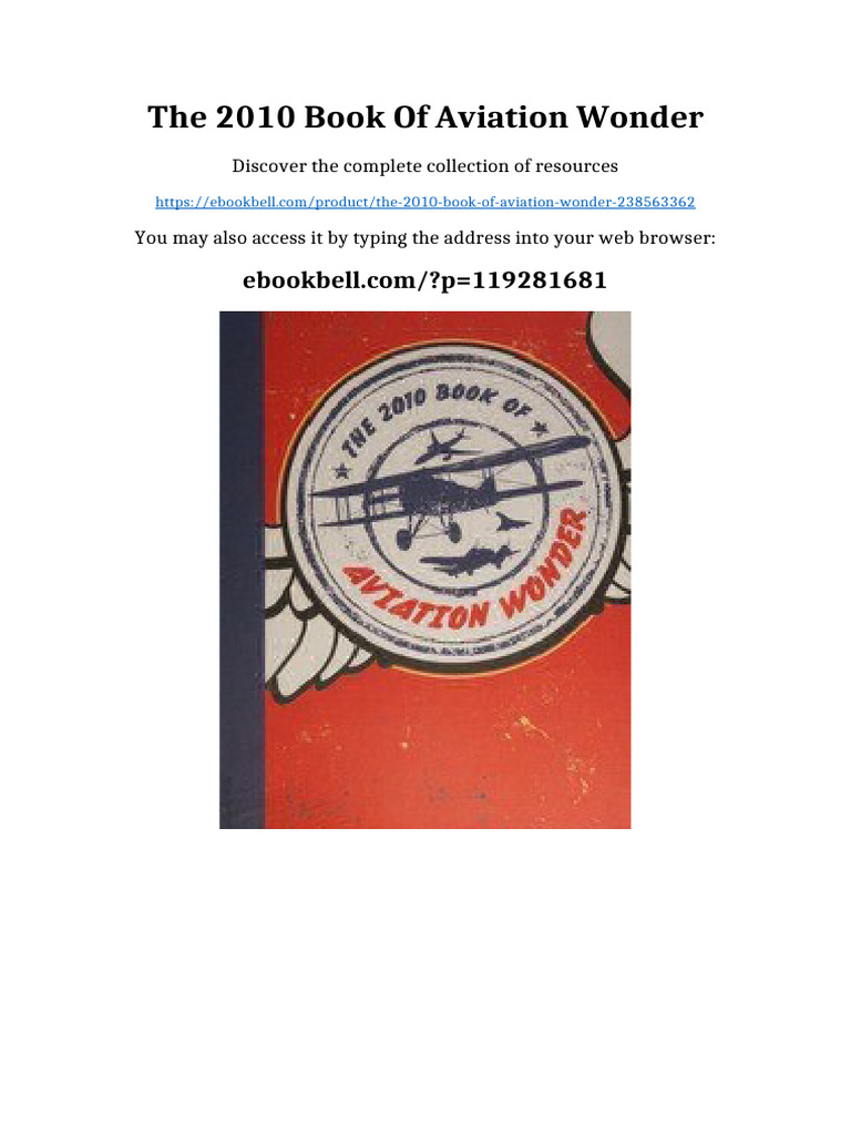 The 2010 Book of Aviation Wonder digital download | PDF | Bashar Al ...