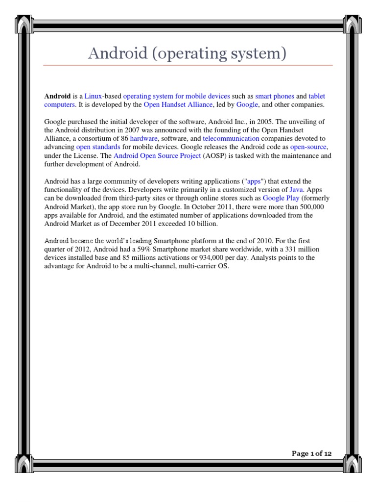 Android (Operating System) | PDF | Android (Operating System) | Google Play