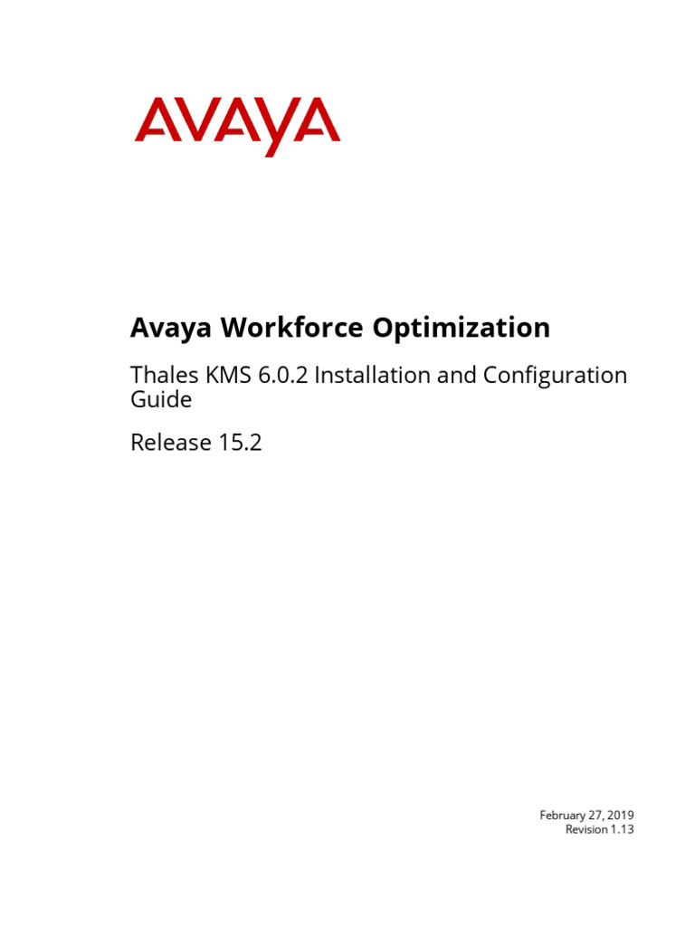 Avaya WFO Thales KMS V6 02 Installation and Configuration | PDF | Hyper ...