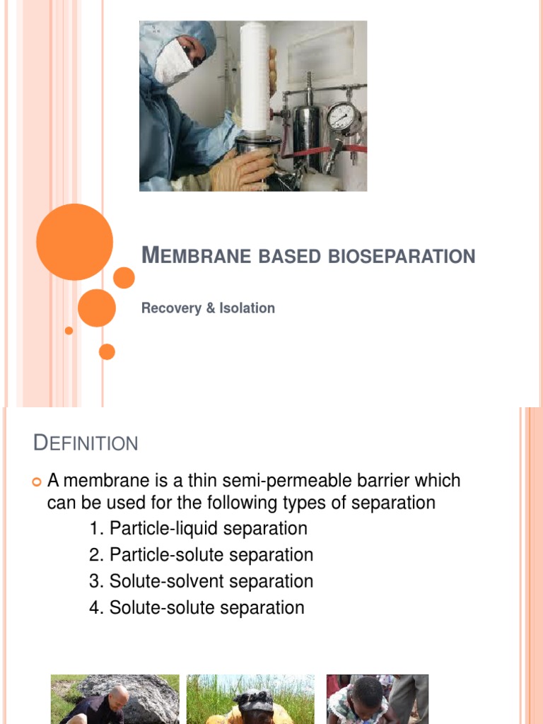 Membrane Bioseparation Techniques | PDF | Membrane | Diffusion