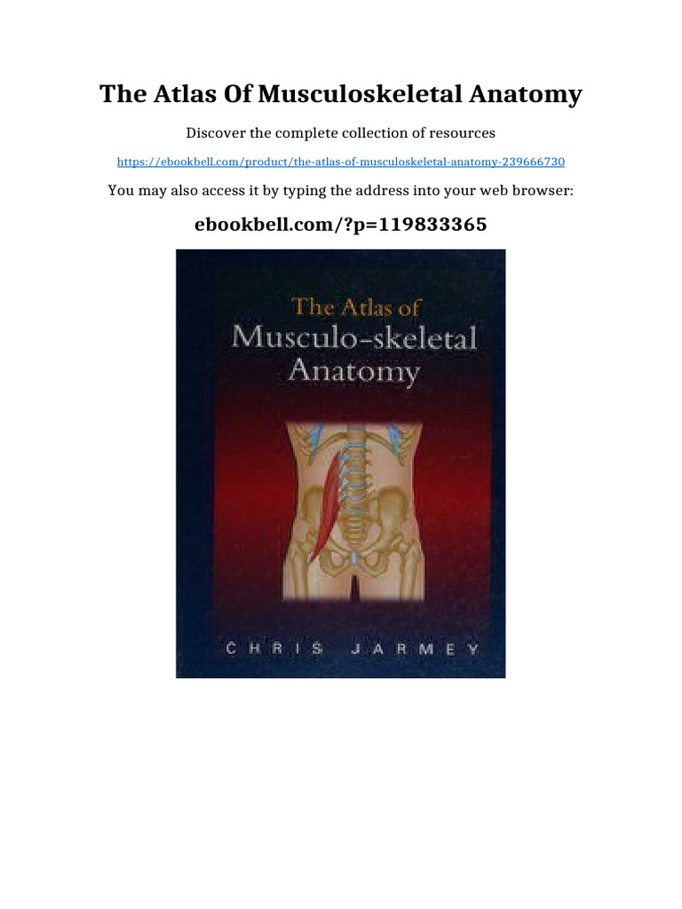 The Atlas of Musculoskeletal Anatomy Download Full Chapters | PDF ...