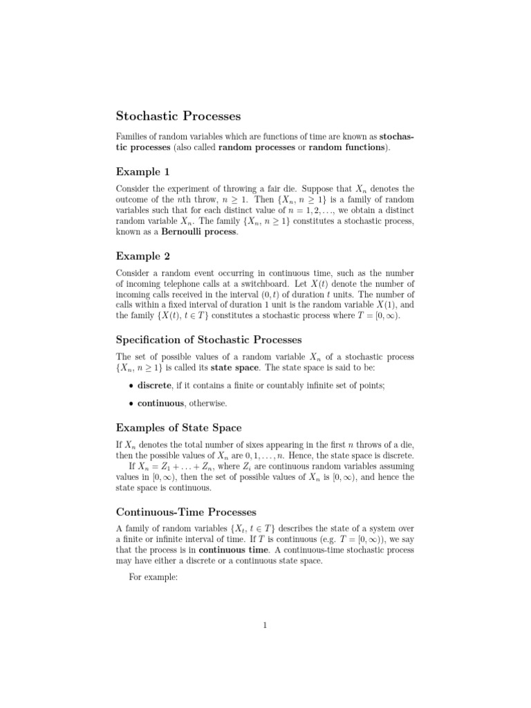 Sample For Basic Stochastic Process | PDF | Discrete Time And ...