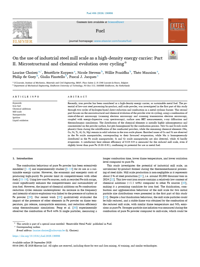 On The Use of Industrial Steel Mill Scale - 2 | PDF | Combustion | Iron