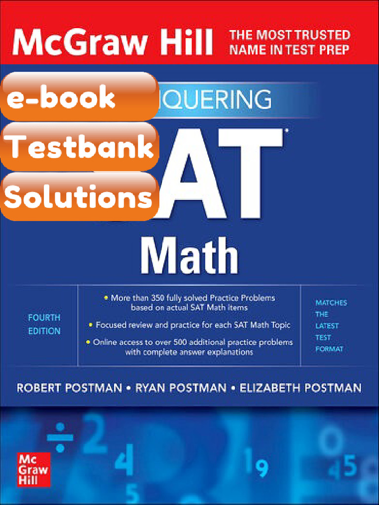 McGraw Hill Conquering SAT Math 4th Edition Robert Postman Testbank ...