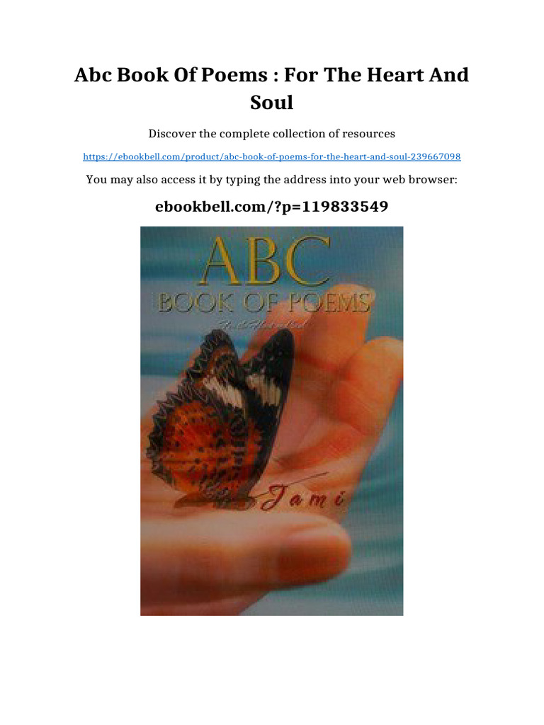 Abc Book Of Poems : For The Heart And Soul pdf available | PDF | Art ...