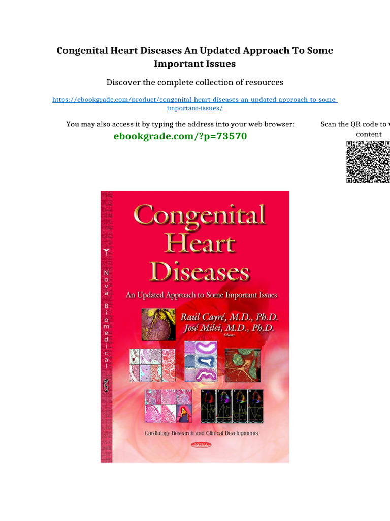 Congenital Heart Diseases An Updated Approach to Some Important Issues ...