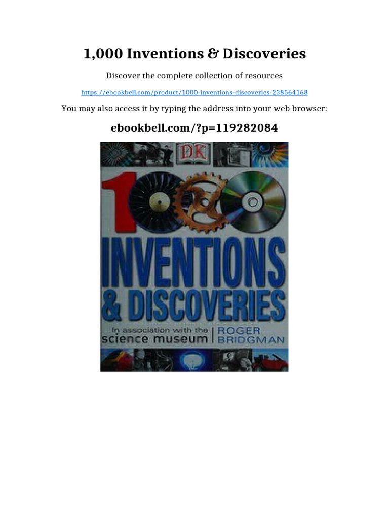 1,000 Inventions & Discoveries All Chapters Available | PDF ...