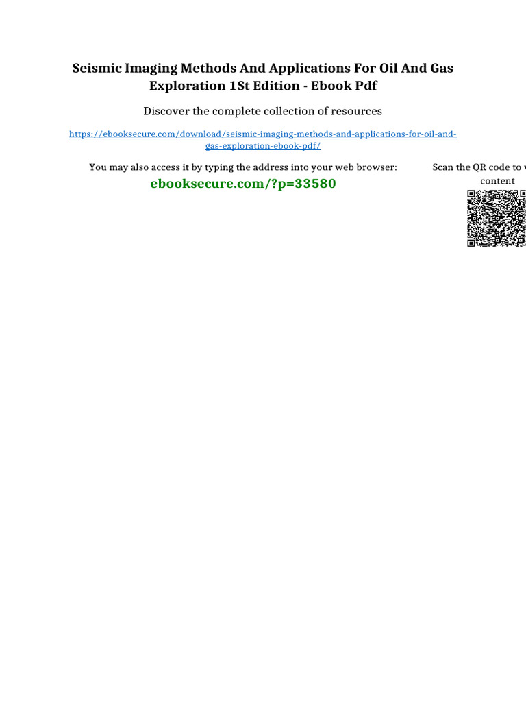 Seismic Imaging Methods and Applications for Oil and Gas Exploration ...