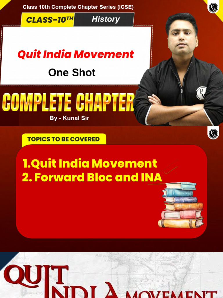 Hiis - History - Quit India Movement - Class Notes (ICSE) | PDF ...