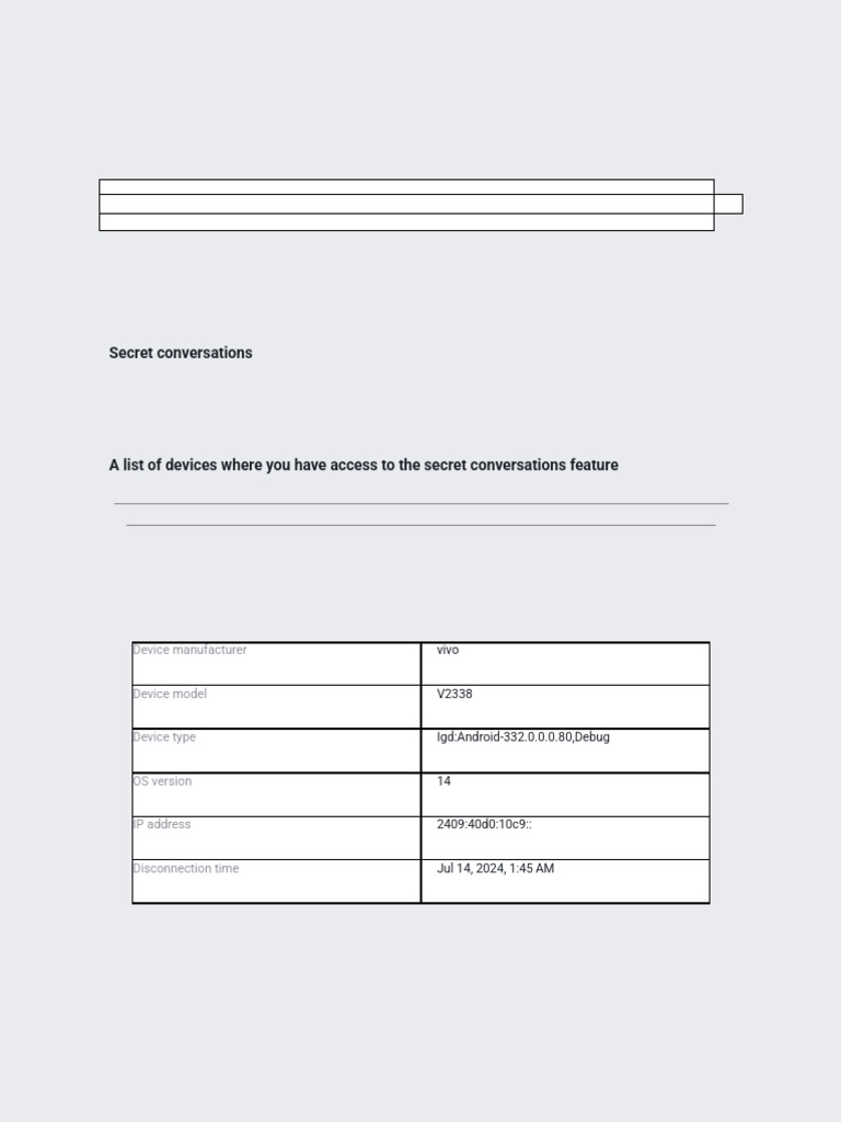 Secret Conversations | PDF
