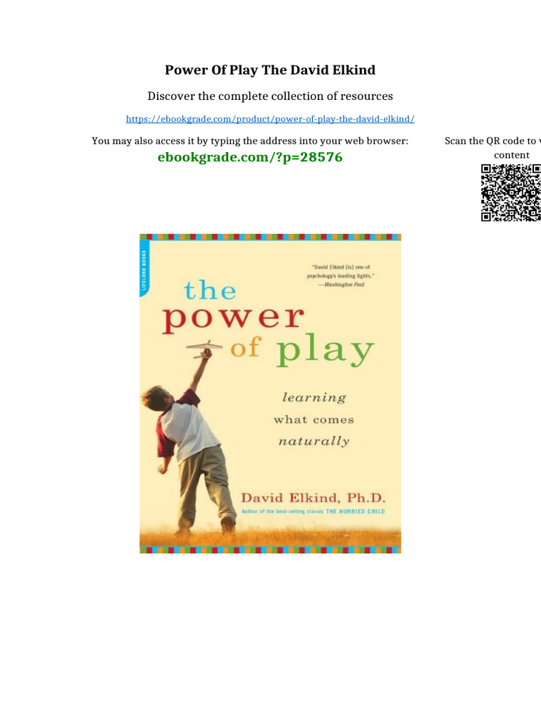 Power of Play The David Elkind full | PDF | Breastfeeding | Breast